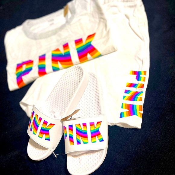 PINK Victoria's Secret | Other | Pink Boyfriend Campus Dad Bike Shorts ...